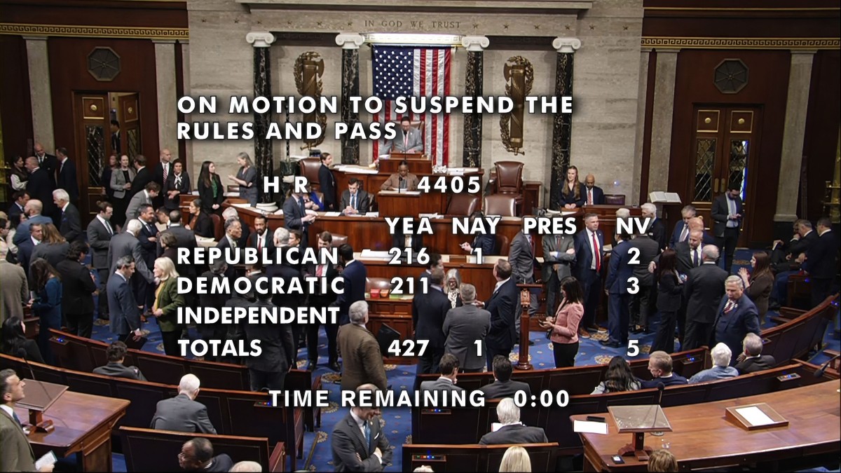 House Votes 427-1 to Release Epstein Files